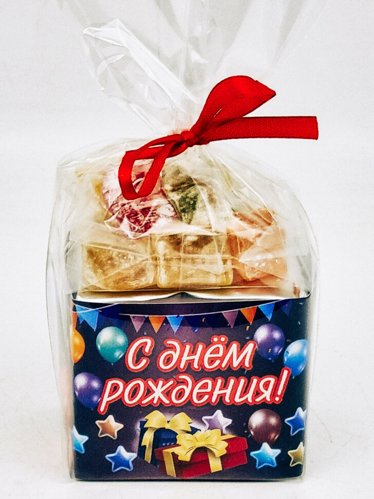 Подарочный набор с днем рождения Краснополянский чай "для бани и сауны" 40гр +лукум 50гр