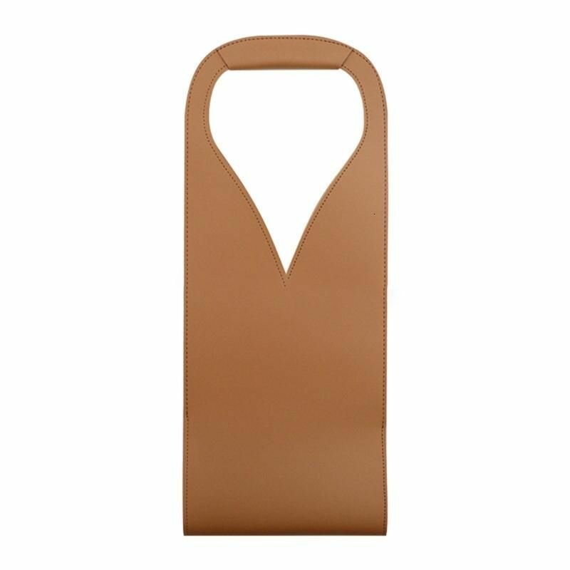 Чехол для вина из искусственной кожи, светло-коричневый