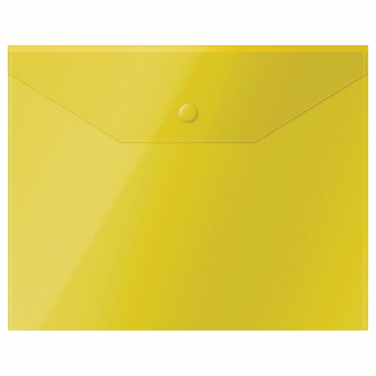 5 шт. Папка-конверт на кнопке СТАММ А5, 150мкм, желтая (ММ-31903)
