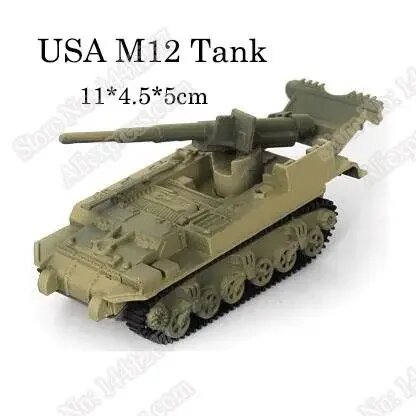 Пластиковая модель танка США M12 1:72, цвет 18