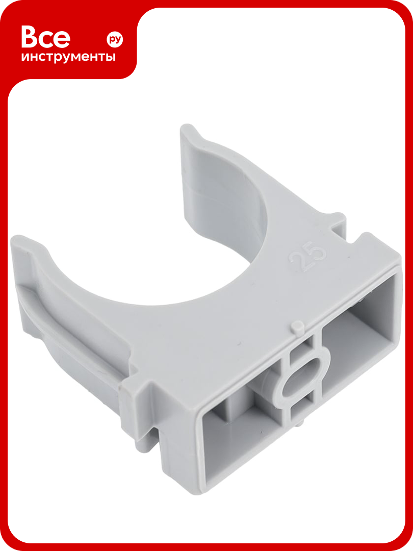 Крепеж-клипса для монтажного пистолета Ø 25 мм, (50 шт/уп) Серый AGIS 72.01.03.25.50