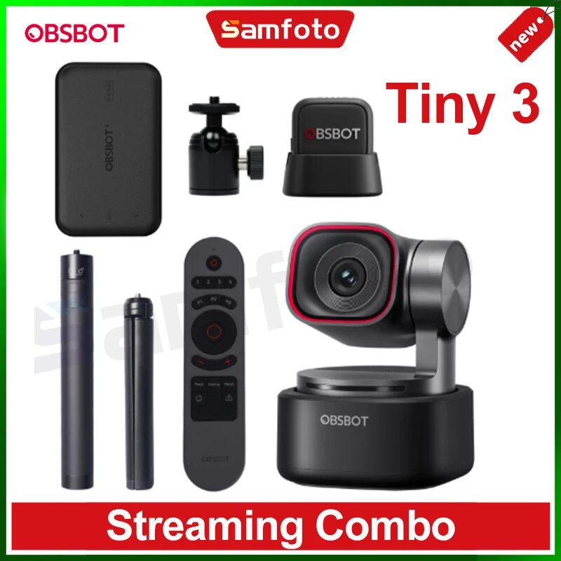OBSBOT Tiny 3 Streaming Combo