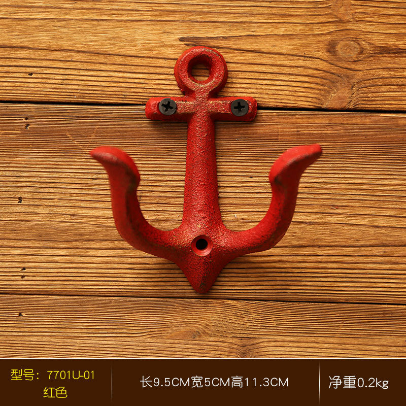 Средиземноморский ретро-крючок в виде железного якоря, креативный декор для дома, для гостиной, за дверью, для барбекю, ресторана, настенный декоративный крючок, настенное украшение.