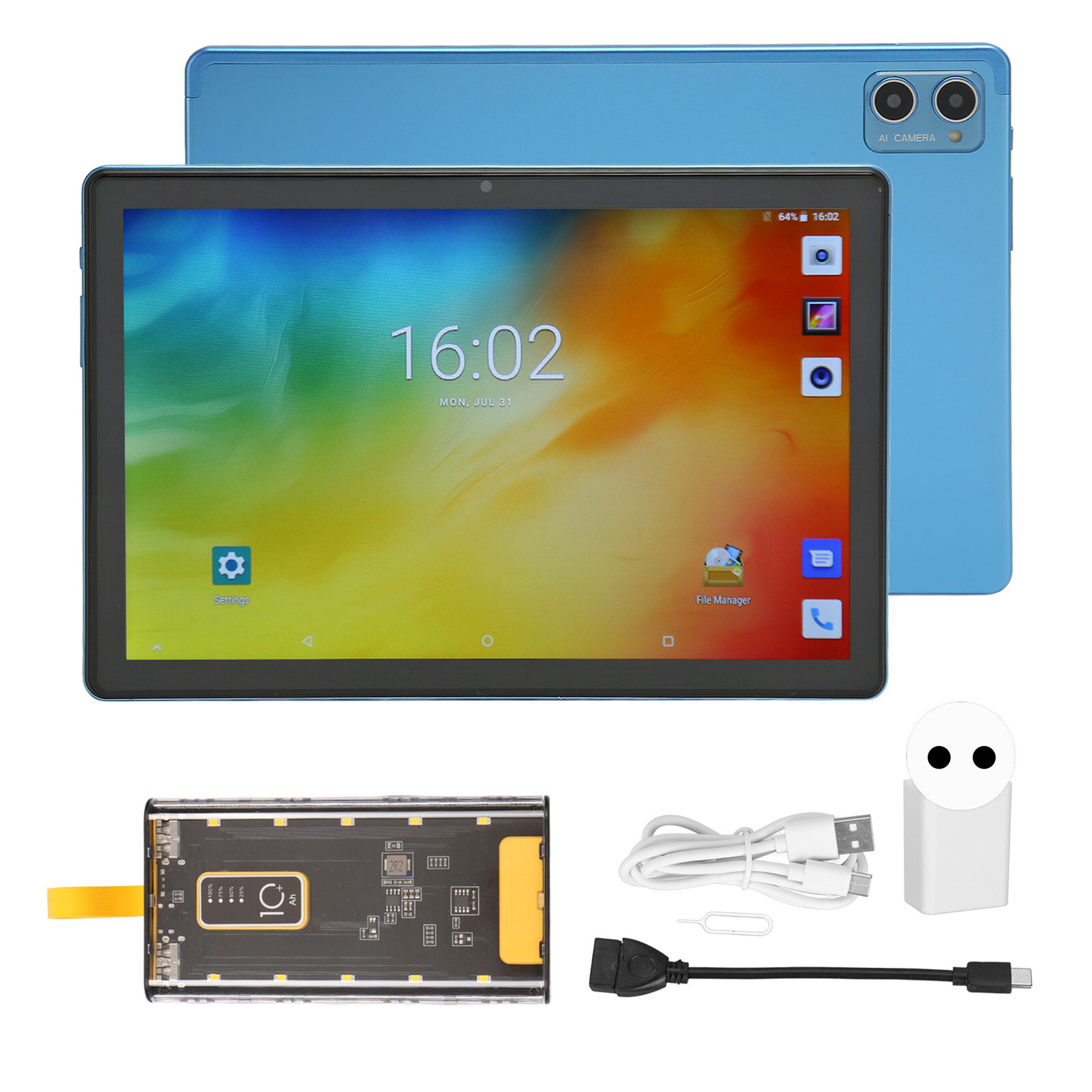 10,1дюймовый планшет на Android 12.0 с 4G LTE, 5G WiFi, 10ядерным процессор, двойной камерой, аккуму