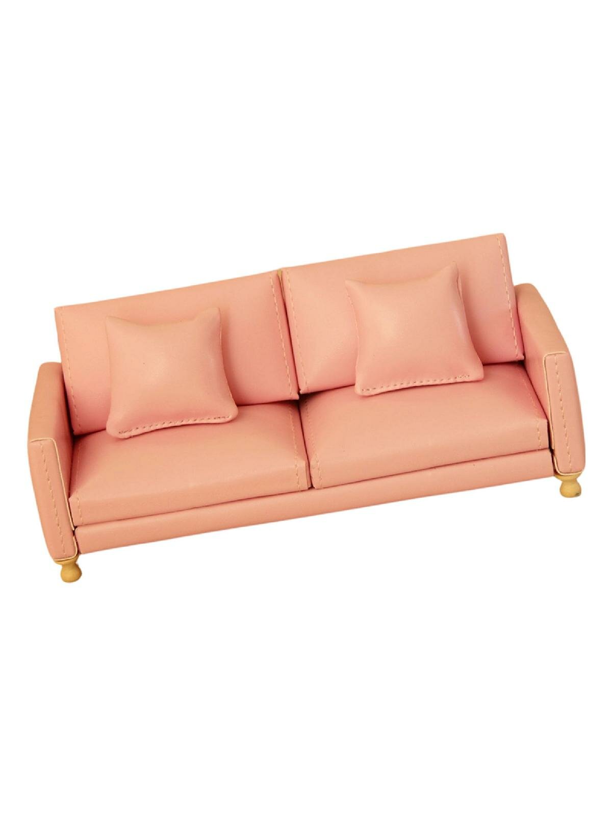 Кукольные домики Диван-гарнитур из мягкой ткани Миниатюрная мебель модель в масштабе 1/12