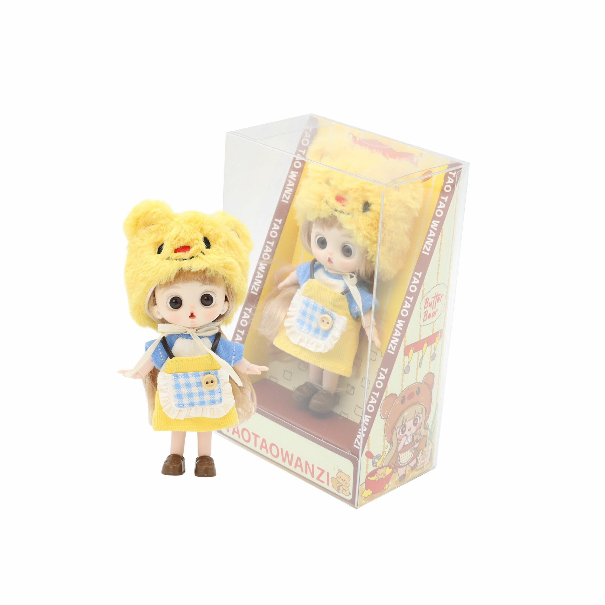 TaoTaoMaoZi 14cm Многосуставная ретро-кукла для ролевых игр в образе милой школьницы-проказницы, подарок