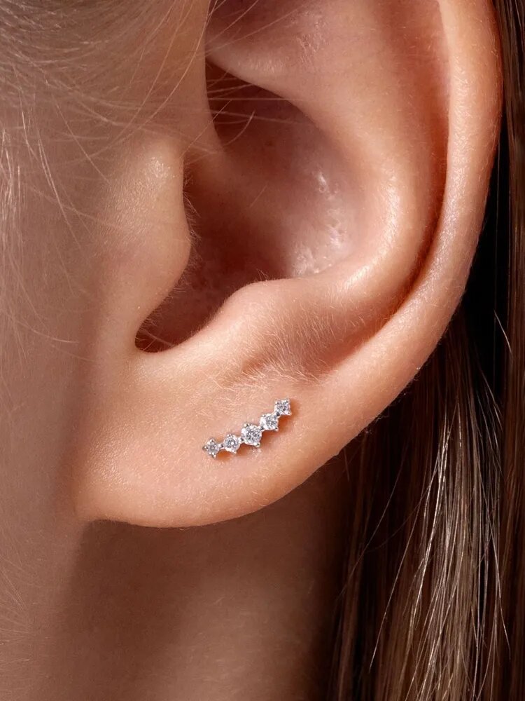 Пирсинг, золото, 585 проба, родирование, бриллиант