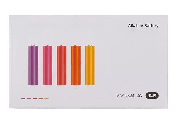 Батарейки CUKTECH LR03 типа AAA, 40 штук, цветные версии, артикул AA740