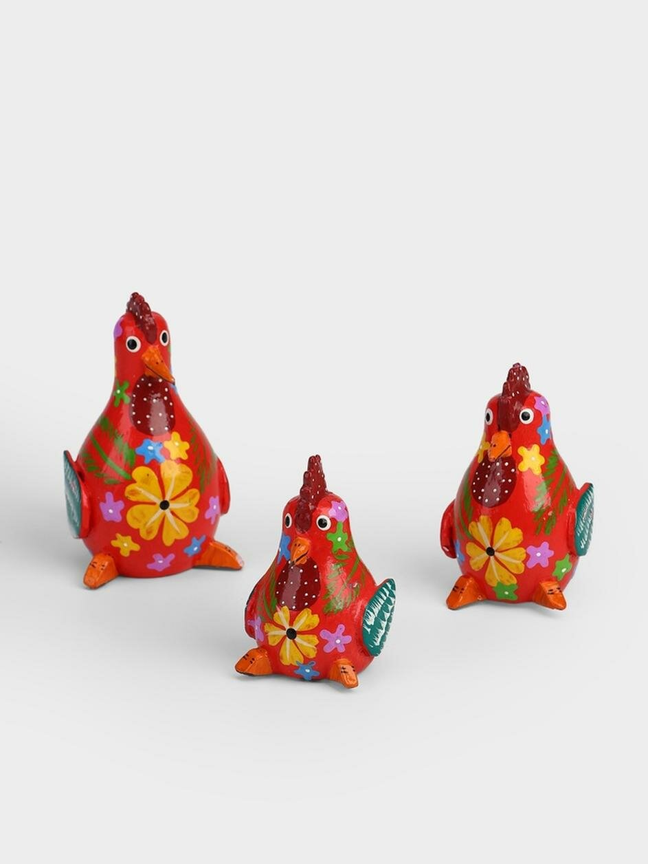 Набор Сима-ленд "Курочки", дерево, Индонезия, 12.10 и 8 см, 3 шт