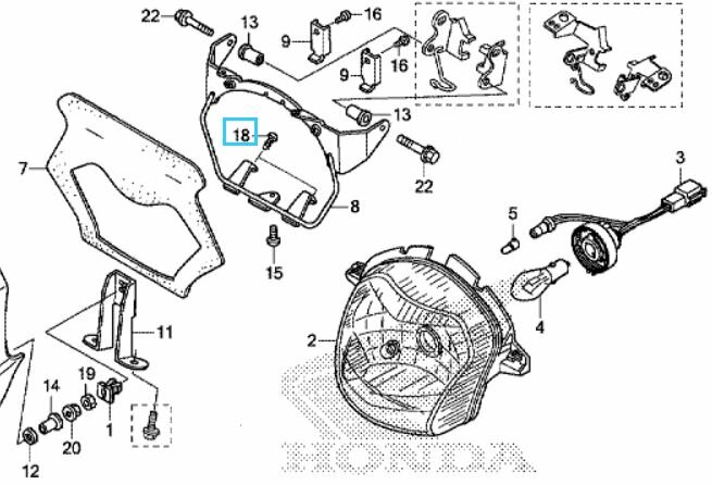 Винт, нарезной, 4х10; Артикул Honda: 9391124120 (Оригинал)