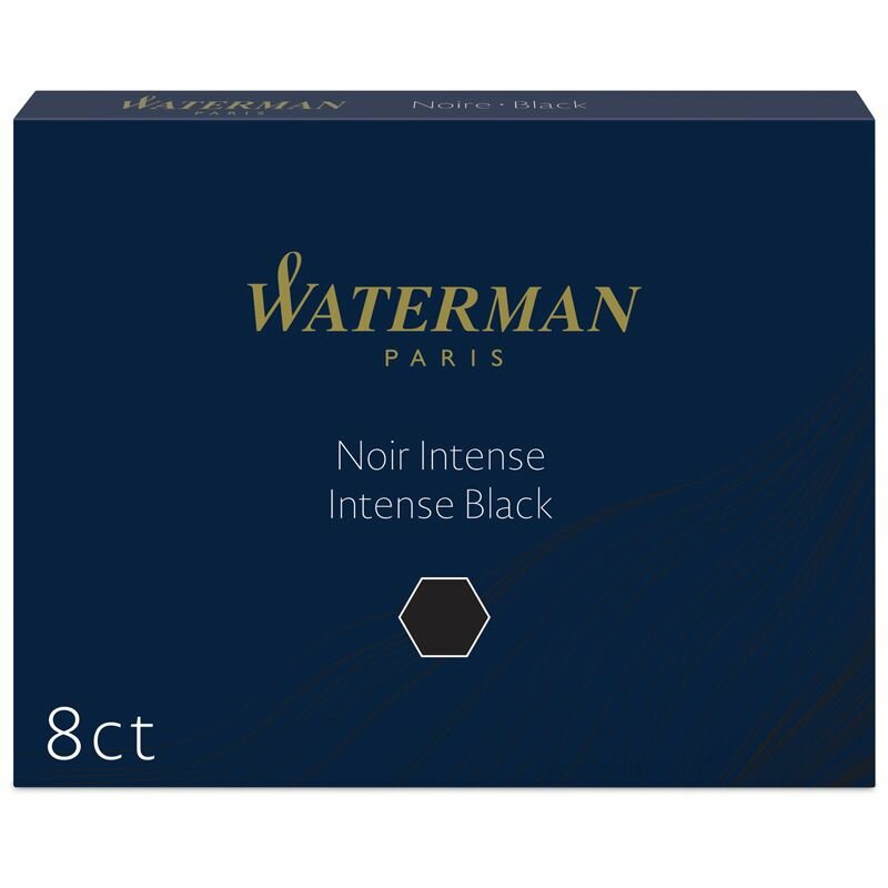Картриджи чернильные WATERMAN, комплект 8 шт, черные, S0110850