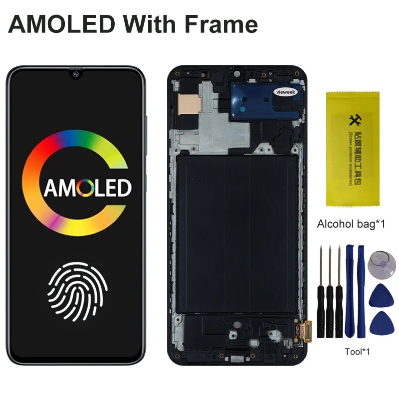 AMOLED дисплей для Samsung Galaxy A70 A705F A705F/DS ЖК-дисплей с дигитайзером сенсорного экрана в сборе, замена для Samsung A70