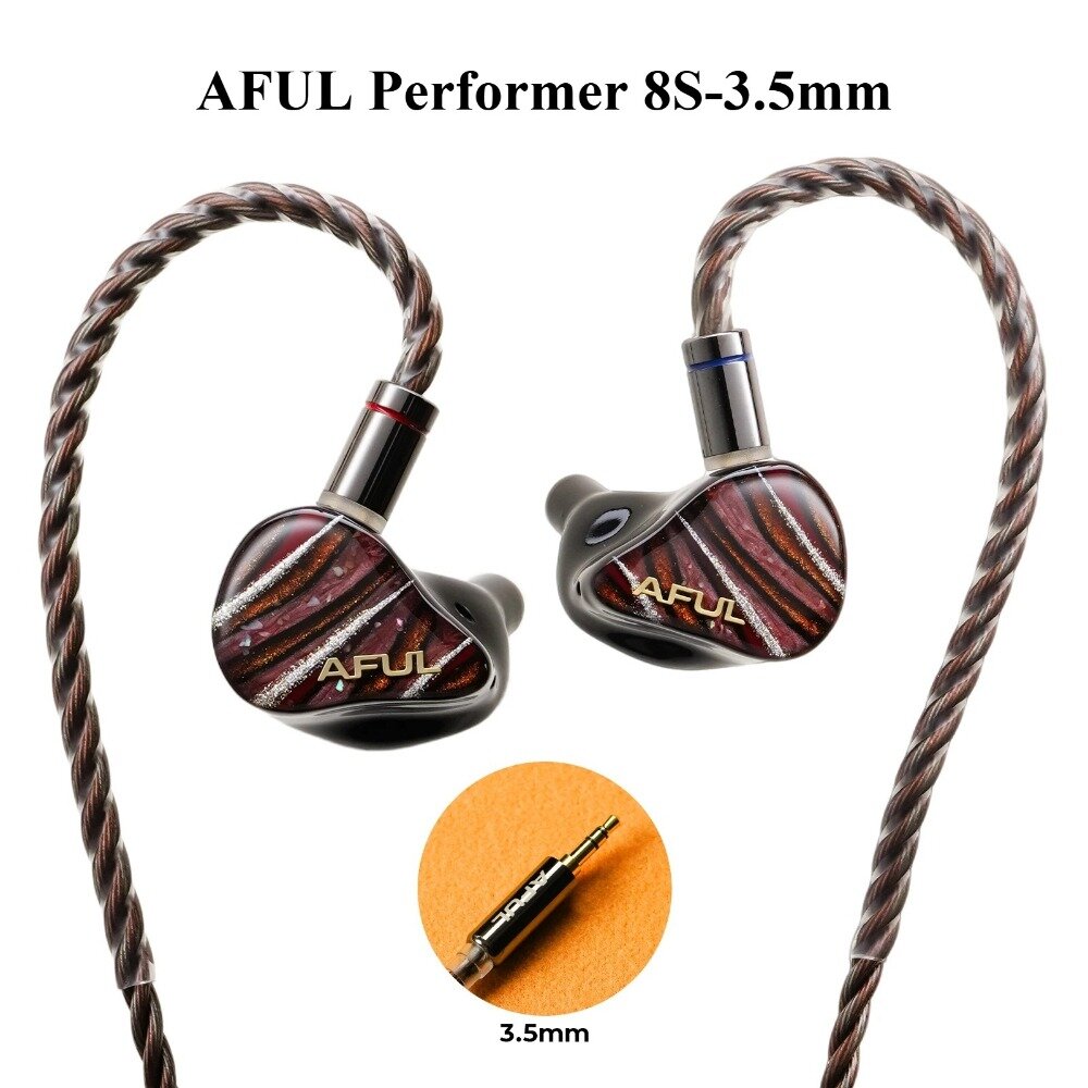 AFUL Performer 8S Наушники HiFi 1DD + 6BA + 1 пассивный излучатель + 1 Проводные наушники-вкладыши Micro Planar