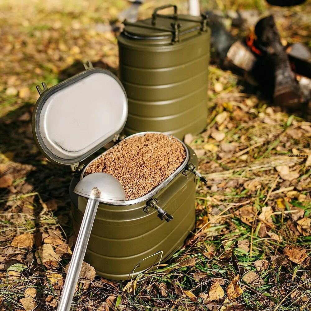 Алюминиевый портативный походный обеденный набор объемом 12 литров, легкий вес и большая емкость для хранения