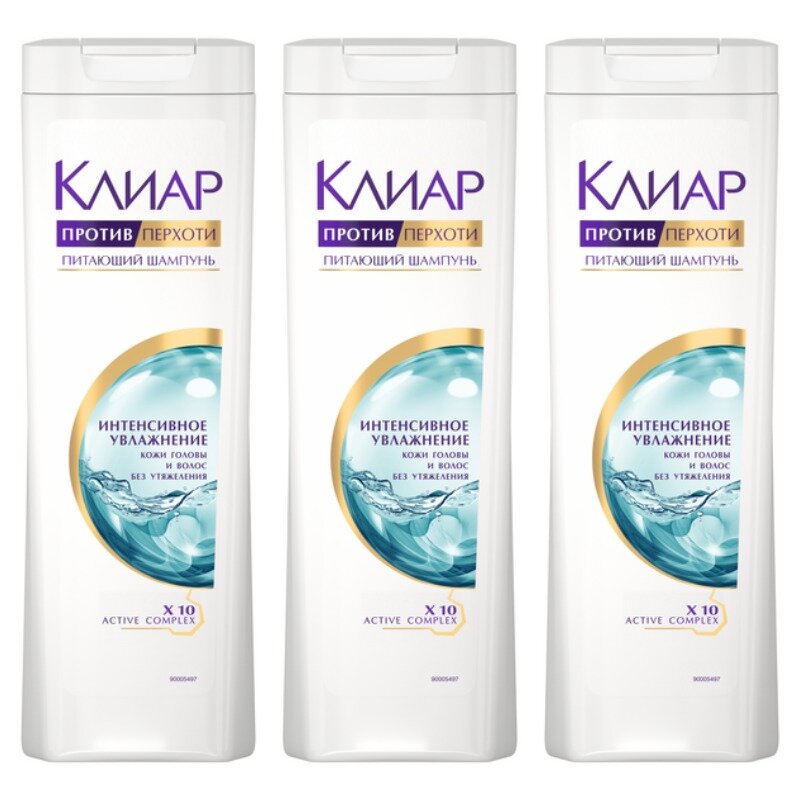 Клиар Шампунь Интенсивное увлажнение, 400мл, 3 уп