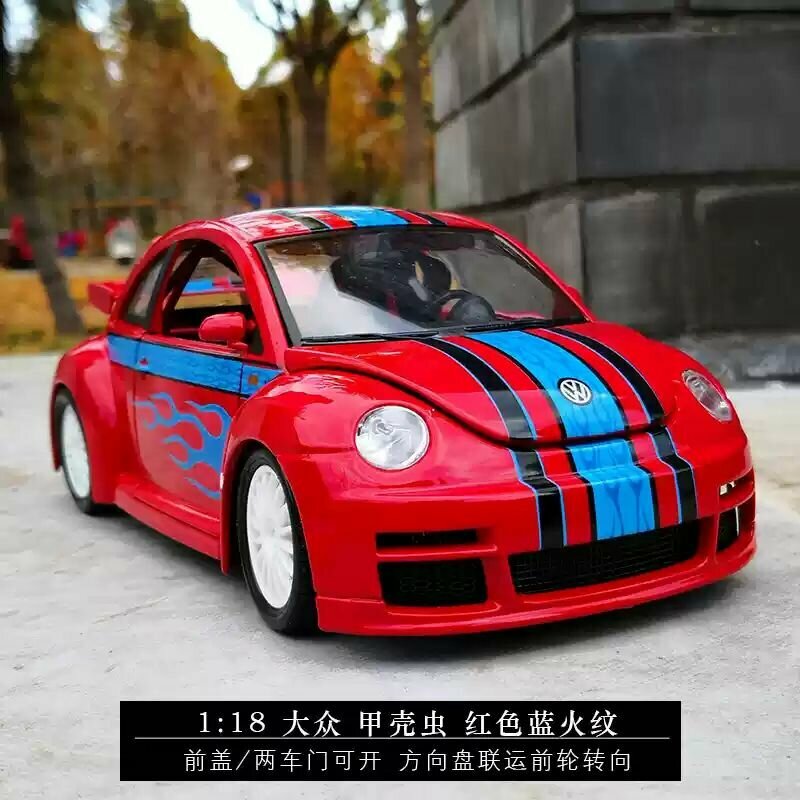 Модель автомобиля Bimegao 1:18 Volkswagen Beetle 1955 года из литого металла