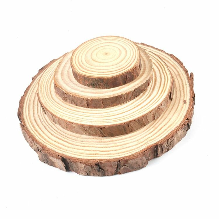 Набор деревянных спилов сосны для творчества - разные размеры, ручная работа, вес 50-300 г