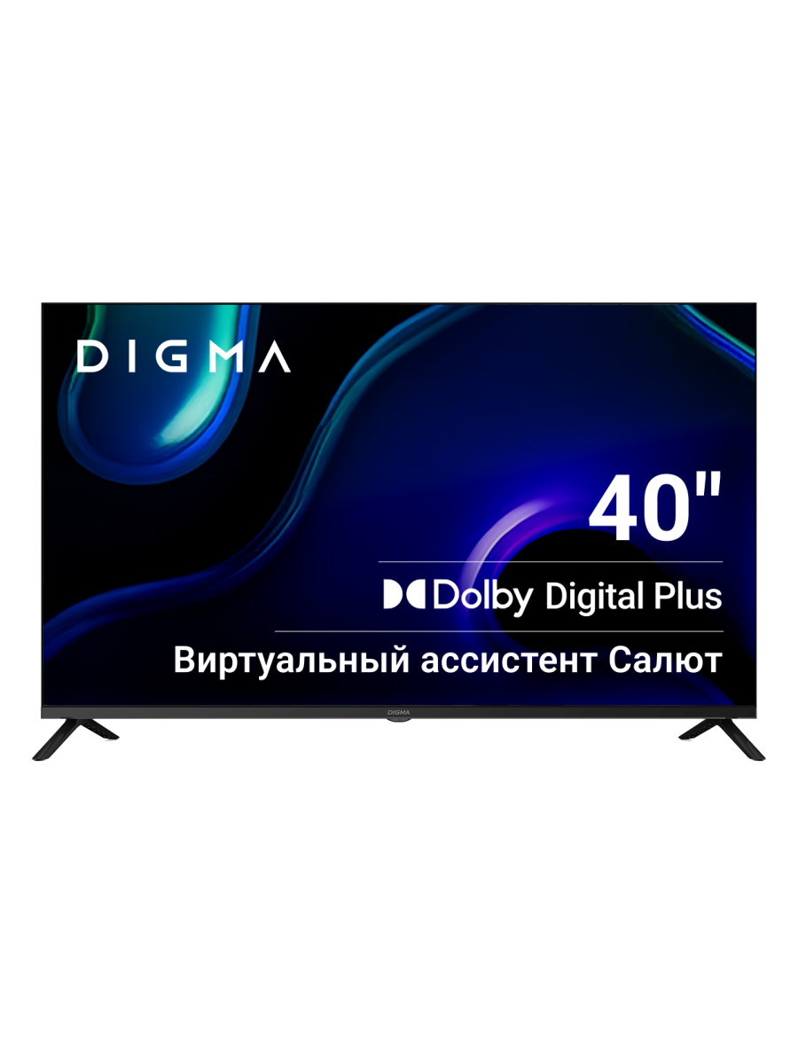 Телевизор Digma DM-LED40SBB36 40" LED, FULL HD, черный, смарт ТВ, Салют ТВ