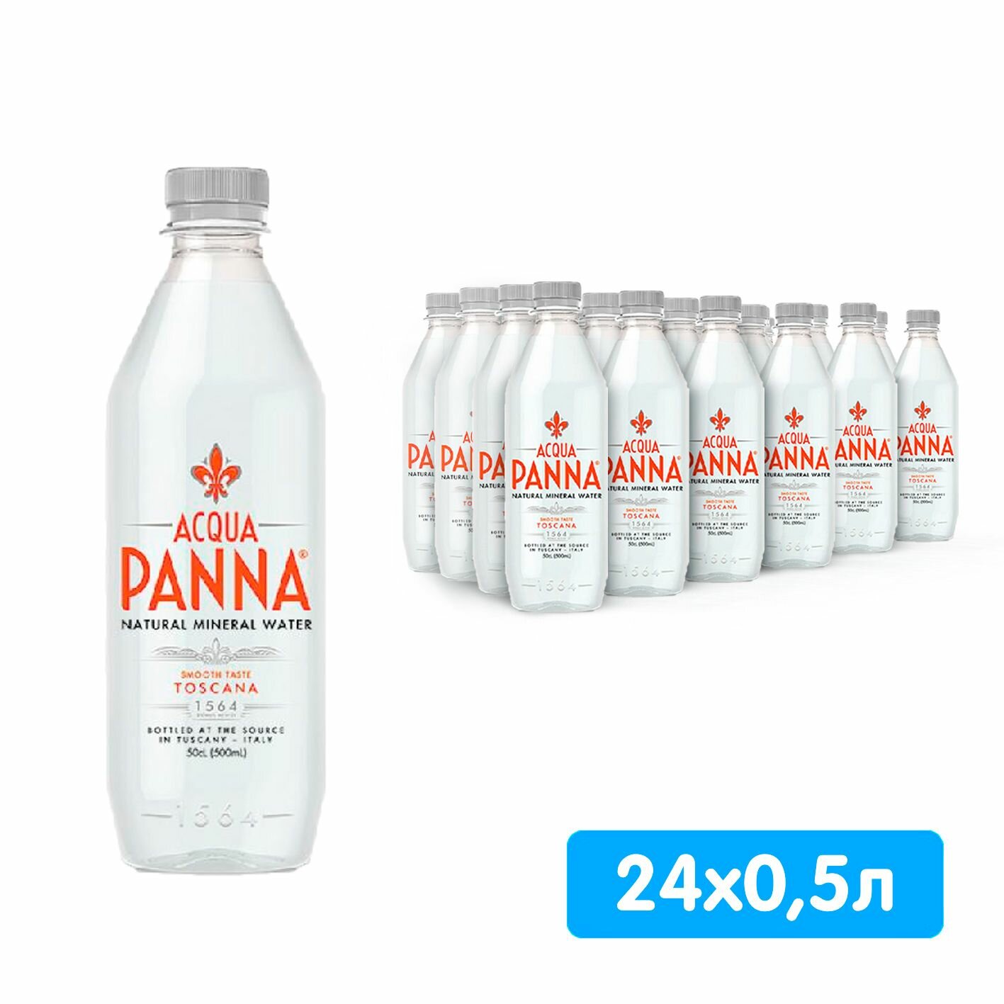 Аква Панна 0,5 без газа 24 шт ПЭТ