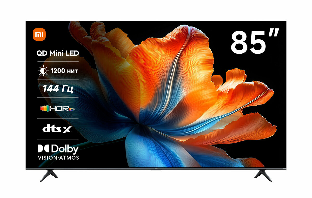 85" Телевизор Xiaomi TV S Mini LED 2026 4K, QD-Mini LED, 144 Гц, Smart TV, черный