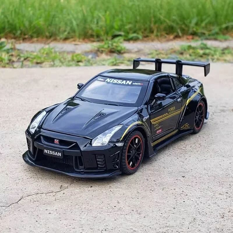1:32 Nissan GTR R35, Сплавная модель автомобиля, подарки для мальчиков, коллекционные хобби, подарки на день рождения