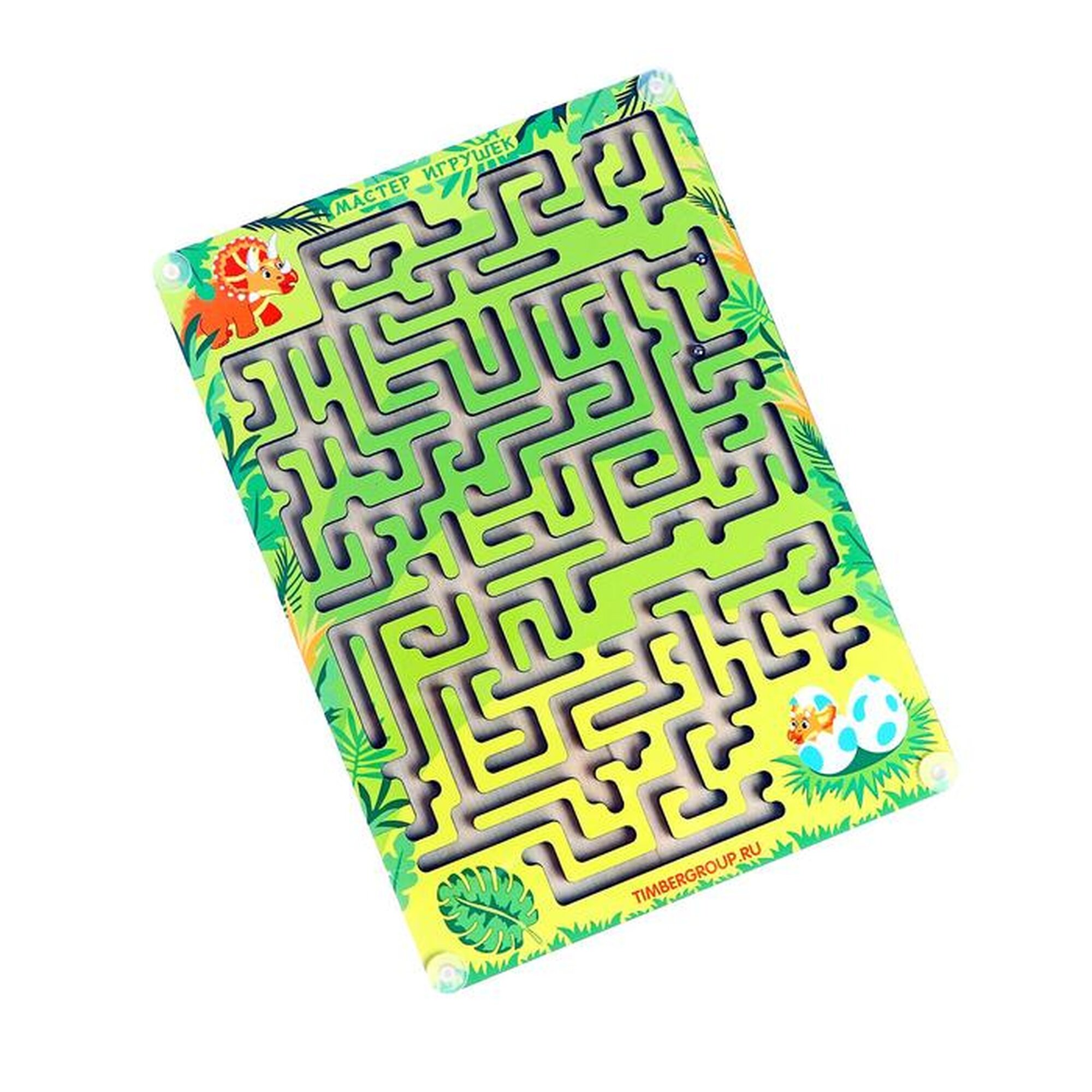 Лабиринт с шариком тимбергрупп "Динозавра", дерево, средняя сложность, от 3 лет