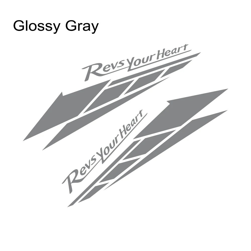 Мотоцикл Revs Your Heart Декор Стикеры Автомобильные наклейки Мото для Серый, 20x5cm, Glossy Gray
