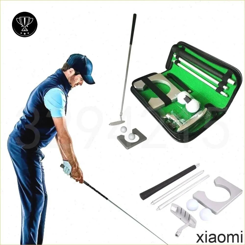 Набор для игры в гольф, портативный тренировочный комплект для гольфа с клюшкой, мячами и мишенью, длина 31 см, Китай