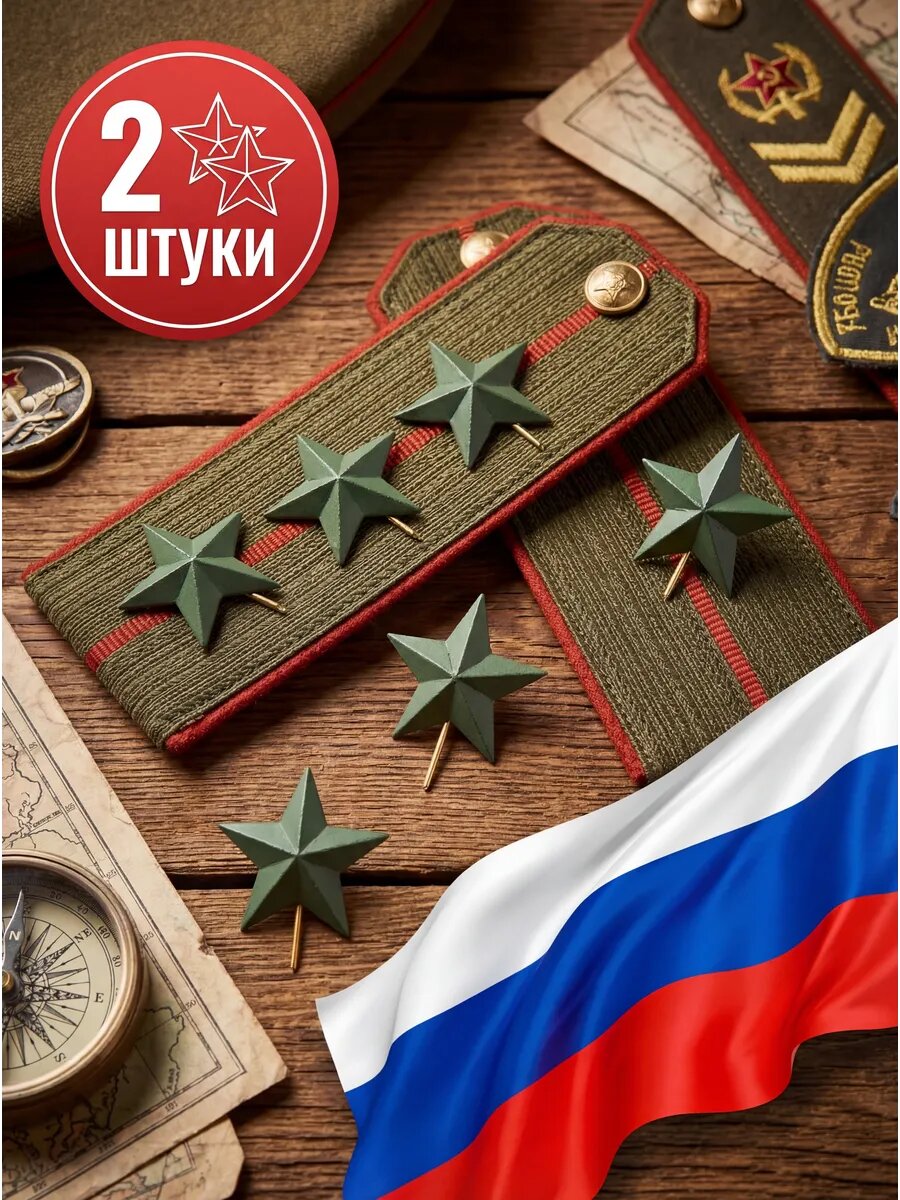 Звезда на погоны зеленая 18 мм