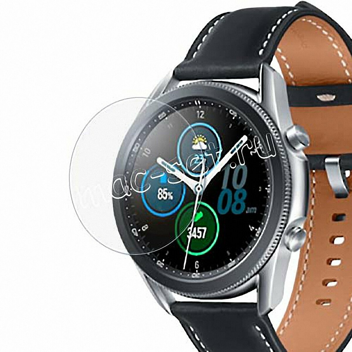 Защитное стекло для Samsung Galaxy Watch3 R840 на экран 45мм, прозрачное — фото 1