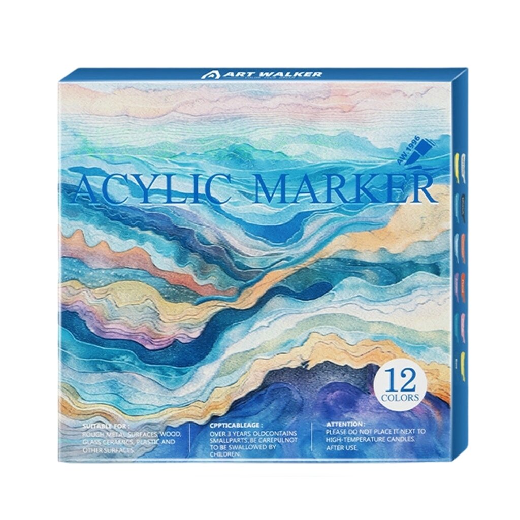 12/24/36/48 Цветная акриловая краска Маркер для ведения дневника, скрапбукинга, рисования мягкой кистью, маркер для школьного художественного рукоделия