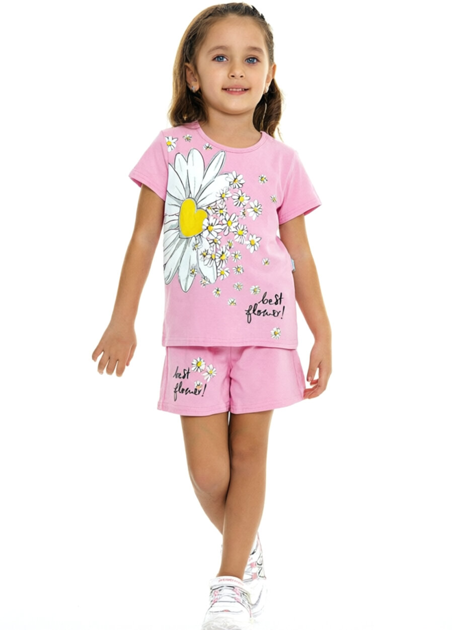 Комплект одежды Детский трикотажный комплект футболка и шорты для девочек
