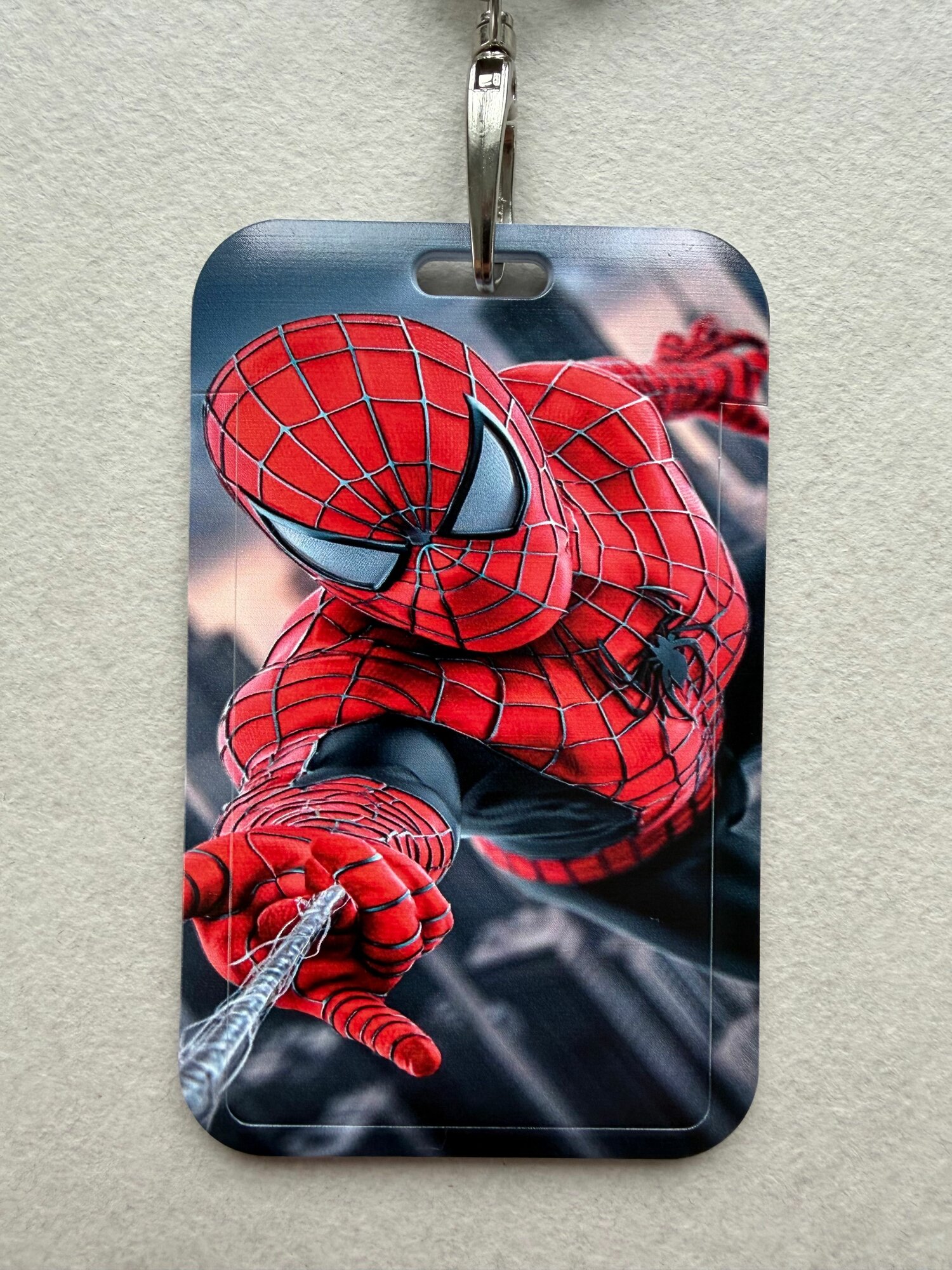 Чехол для пропуска с рулеткой; Бейдж для пропуска с рулеткой Человек паук