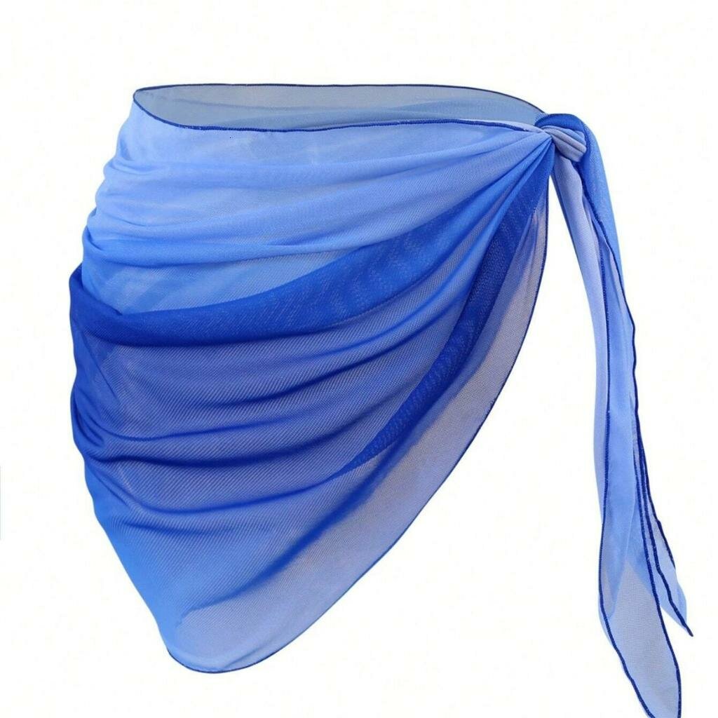 Пляжный халат-завязка для женщин, Синий