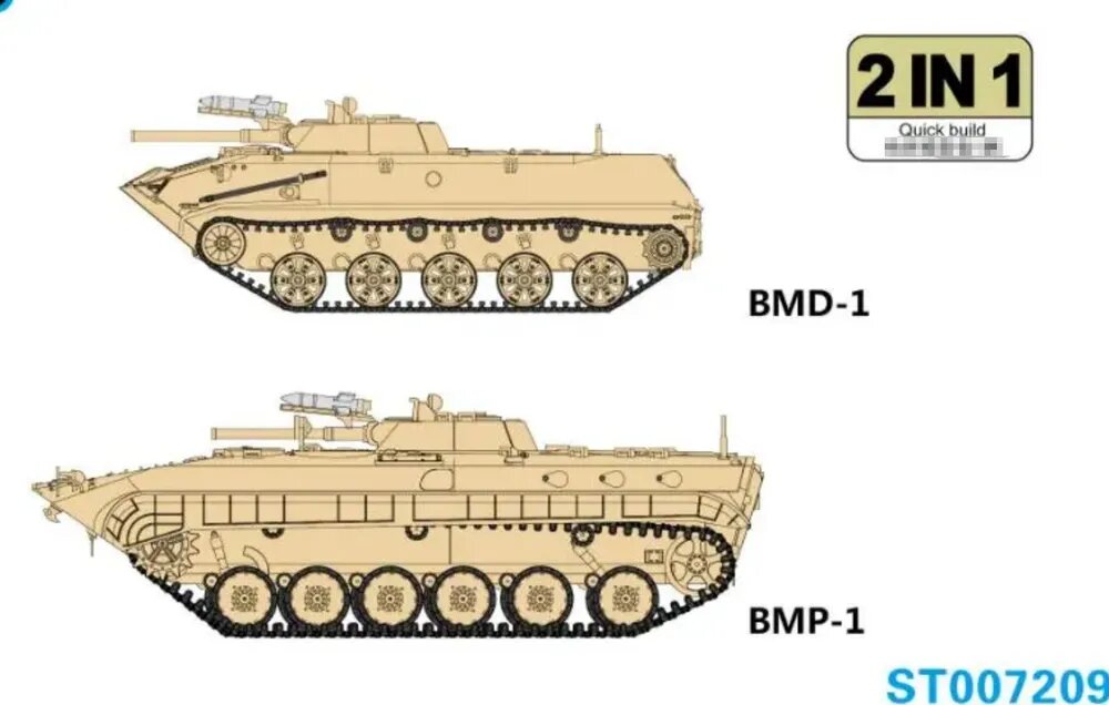 S-model ST007209 1/72 БлижнийВосток AFV Группа D 2 IN 1 Модель сборки танков