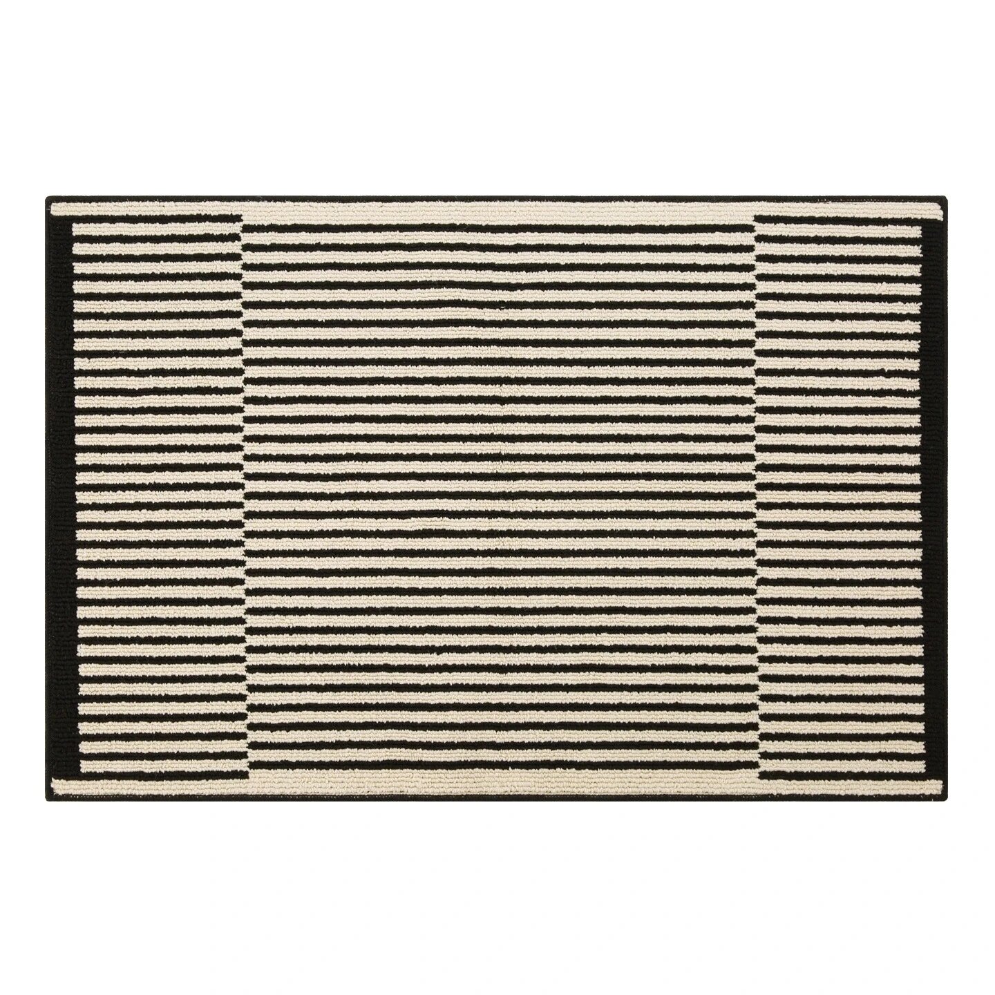 Петлевый коврик для спальни черный белый 60x90cm