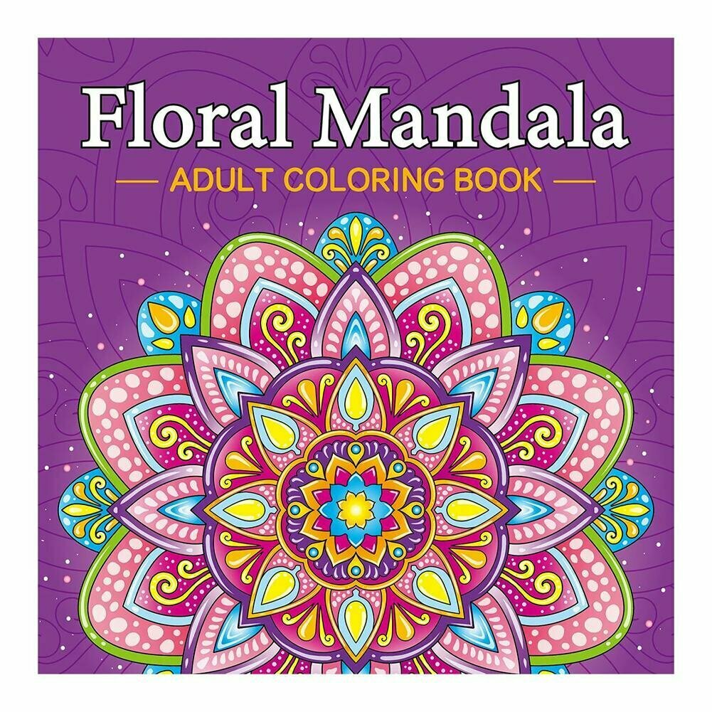 Книжка-раскраска с цветами Мандалы