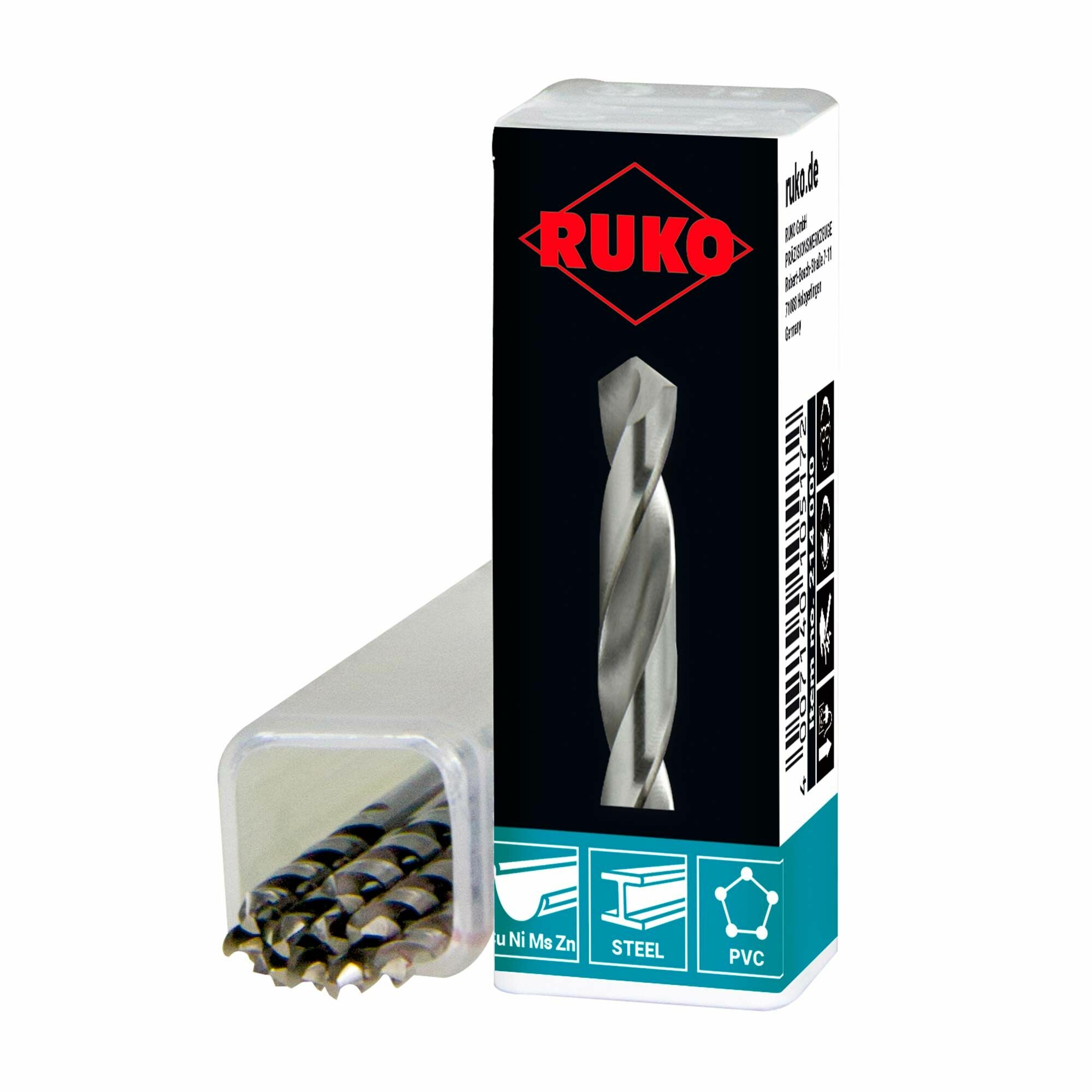 Сверла по металлу HSS-G 4,0х75/43мм Ruko 214040 10шт.