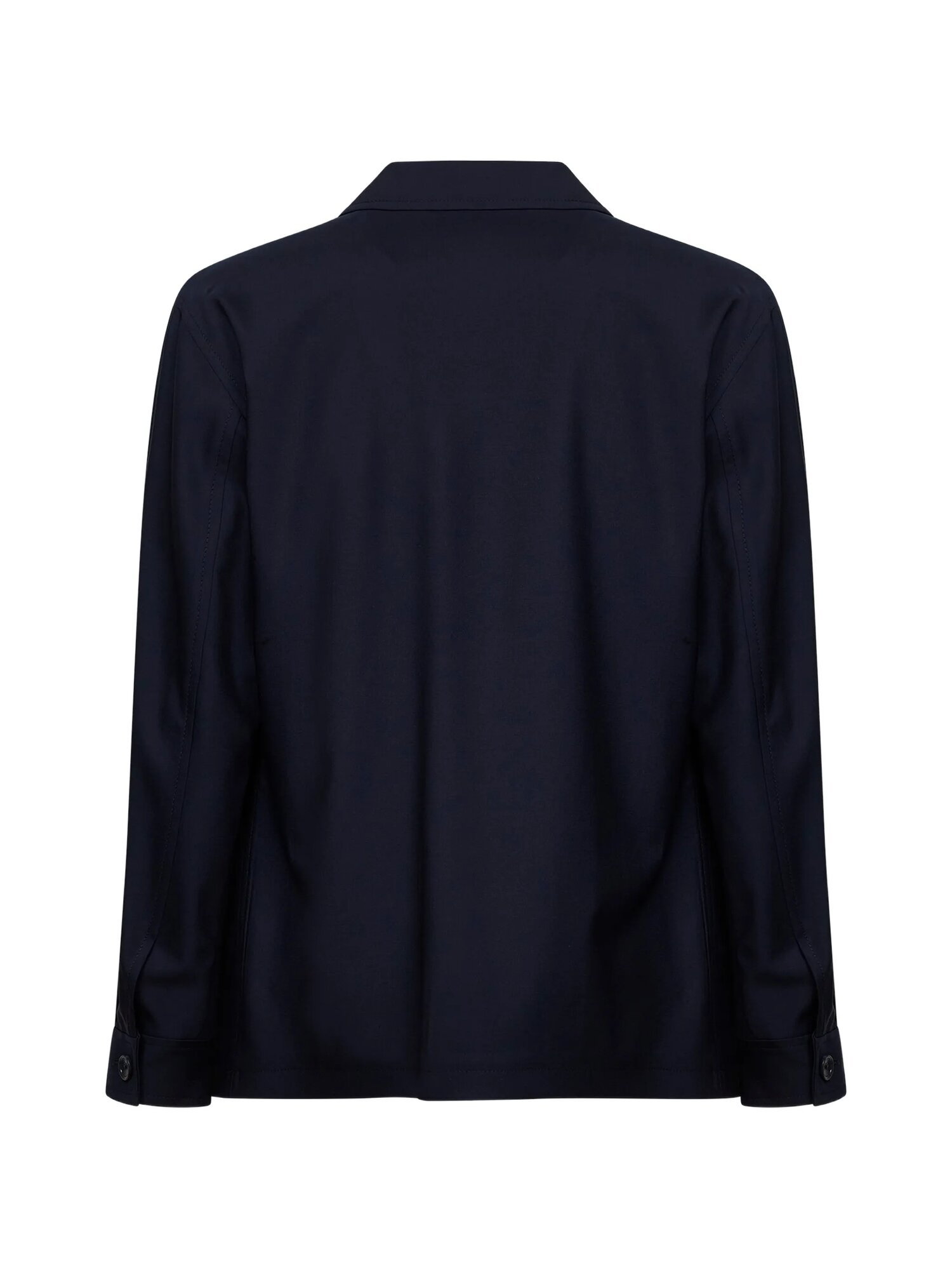 Рубашка Tagliatore Button logo wool shirt, размер 48, blue — фото 1