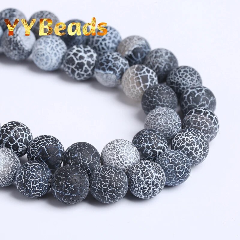 4-12 мм натуральный матовый мороз трещины Агаты бусины Агаты "вены дракона" свободные бусины для самостоятельного изготовления ювелирных изделий Браслеты различных цветов