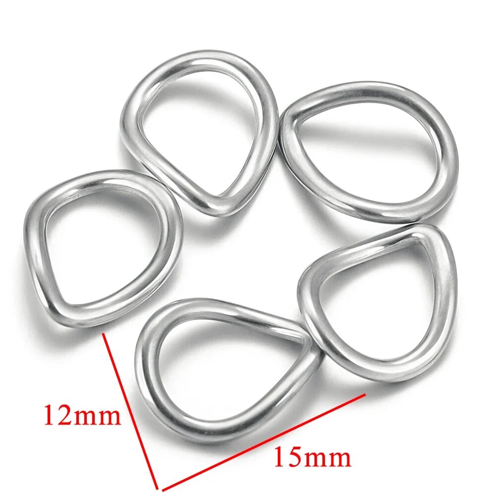 5 шт. Соединители D-Ring из нержавеющей стали, S1
