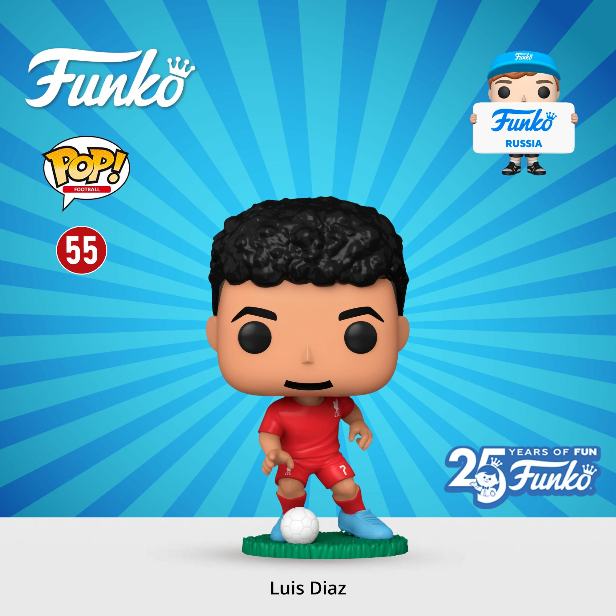 Фигурка Funko POP! Football Liverpool FC Luis Diaz / Фанко ПОП в виде игрока футбольного клуба Ливерпуль