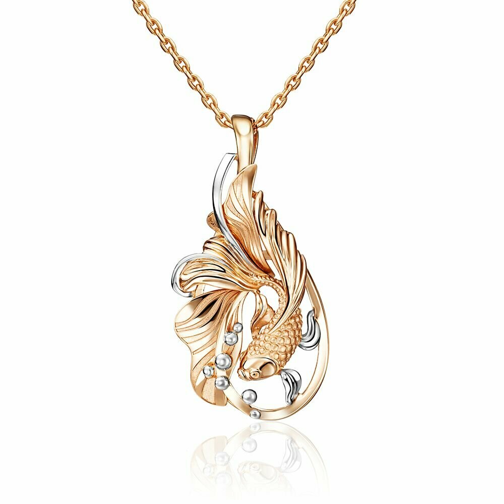 Подвеска, красное золото, 585 проба