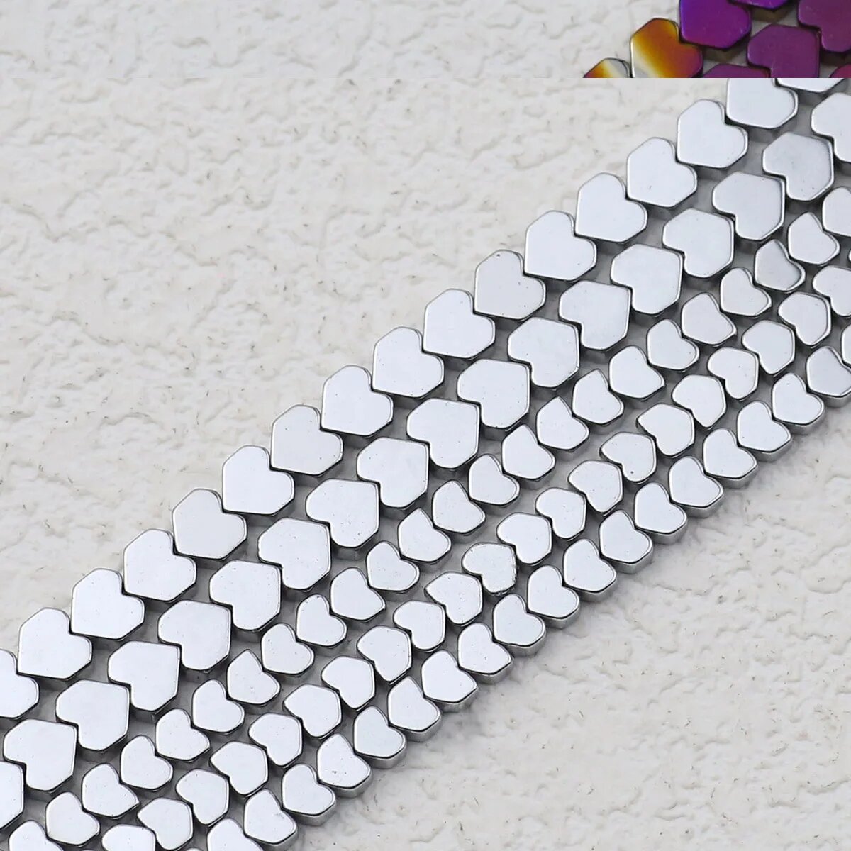 3/4 мм натуральный камень с золотым/серебристым покрытием в форме сердца, гематит, разделитель, свободные бусины для изготовления ювелирных изделий, браслетов, аксессуары «сделай сам»