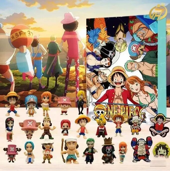 Адвент-календарь One Piece на 24 дня с акриловыми подвесками с фигурками