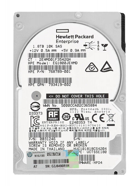 Жесткий диск HP EG1800JEHMD 1,8Tb 10520 SAS 2,5" HDD