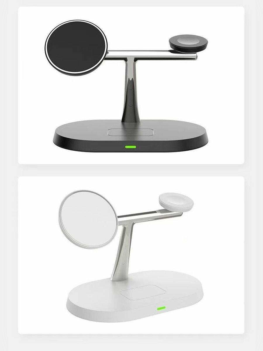 Беспроводная зарядка для iphone андроид 3в1, зарядная станция для apple, AirPods, Apple Watch, док станция magsafe