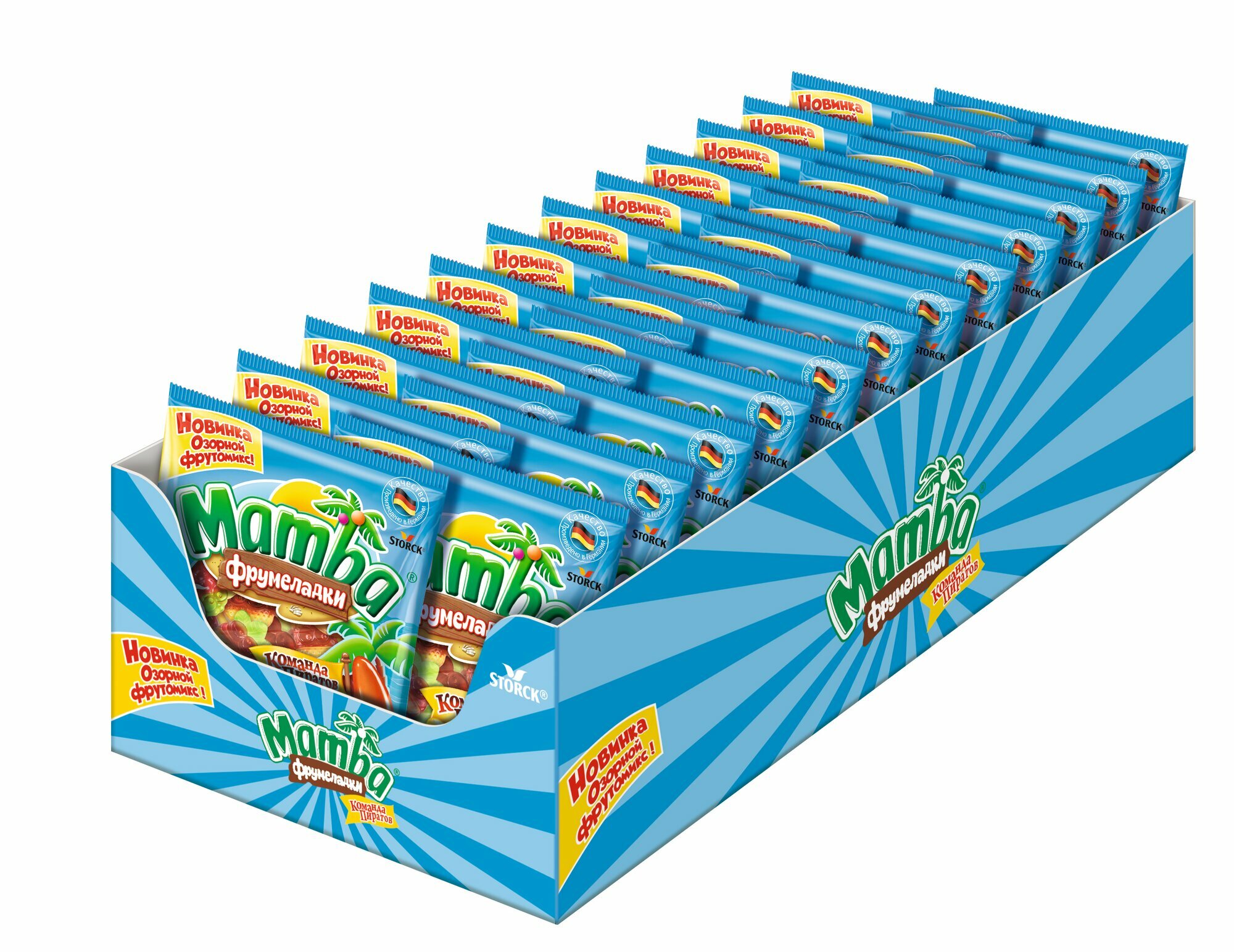 Жевательный мармелад Mamba Фрумеладки Команда пиратов, 70 г (24 штуки в блоке)