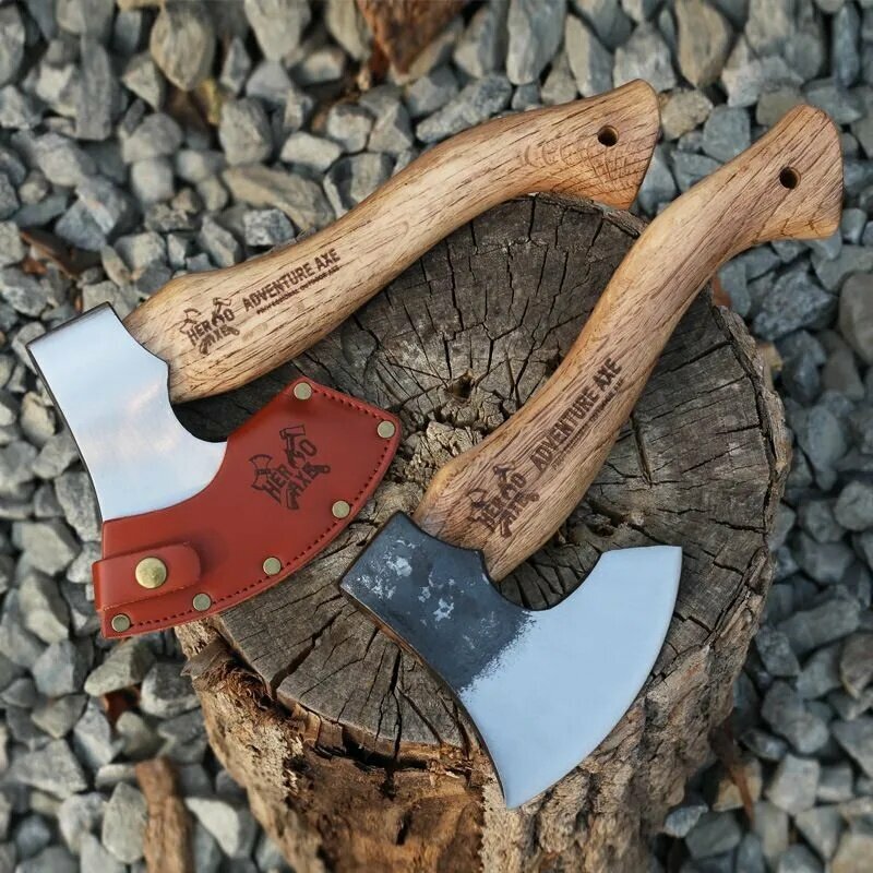 Кованый походный топор, домашний столярный топор для раскалывания дров