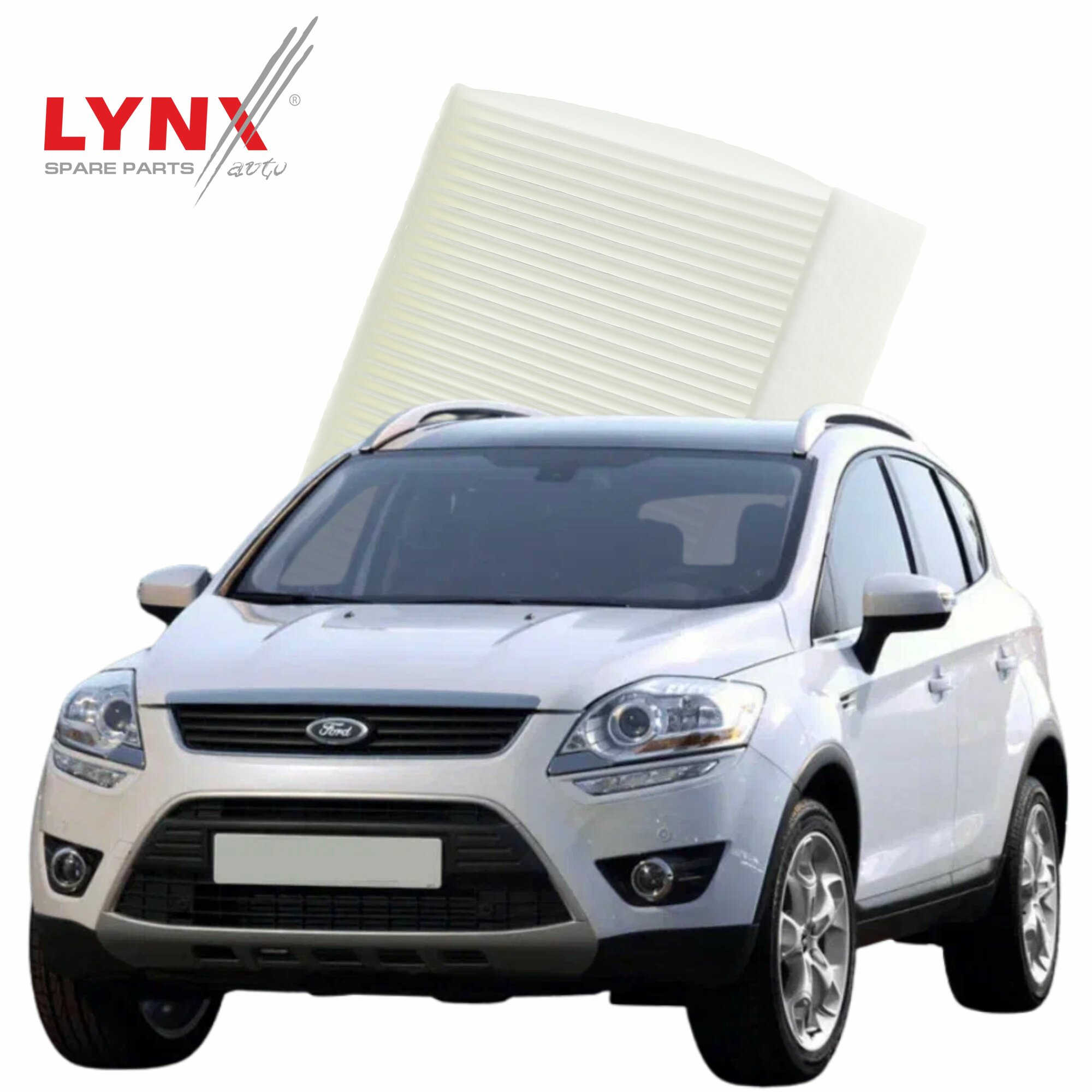 Фильтр салонный Ford Kuga (1) / Форд Куга 2008 2009 2010 2011 2012 2013 / 1шт LYNXauto